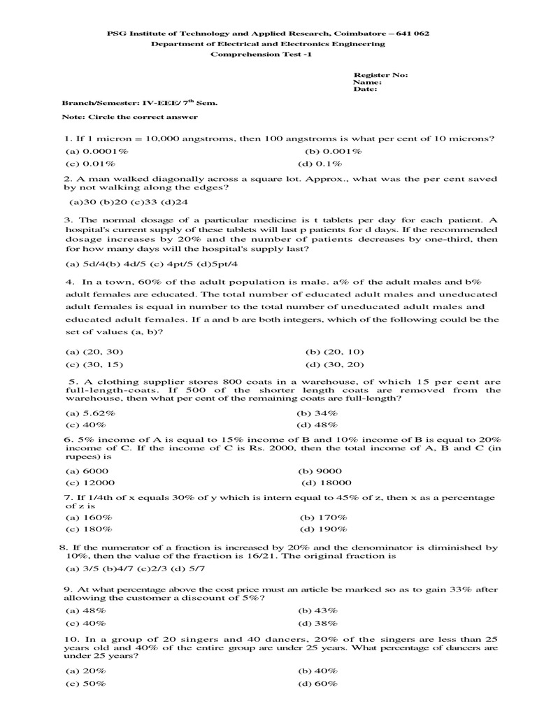 PSG Institute of Technology and Applied Research, Coimbatore - 641 062 Department of Electrical ...