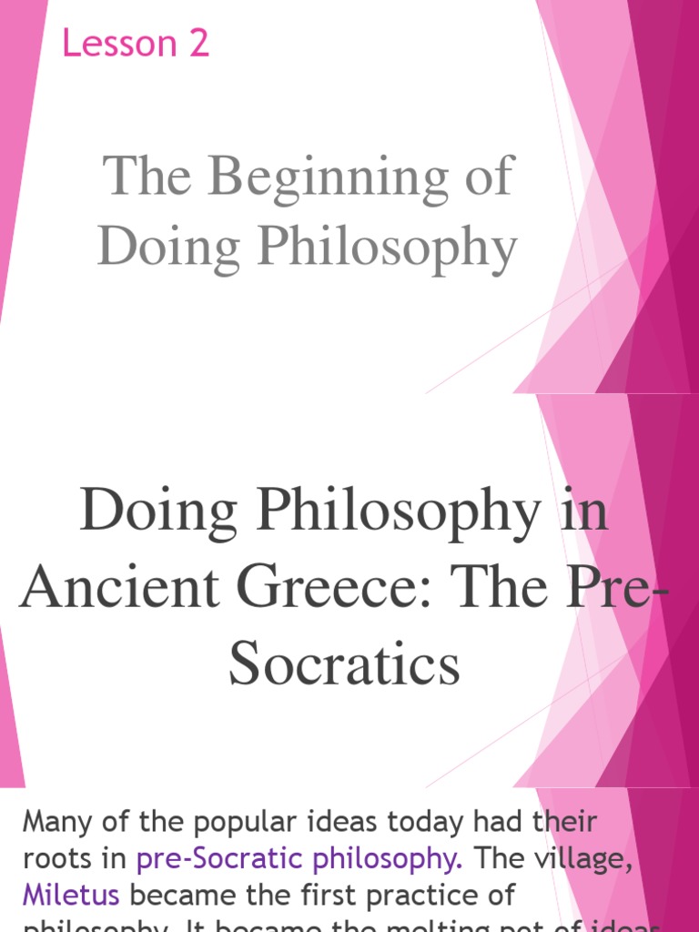 Lesson 2: The Beginning of Doing Philosophy | PDF | Metaphysics ...