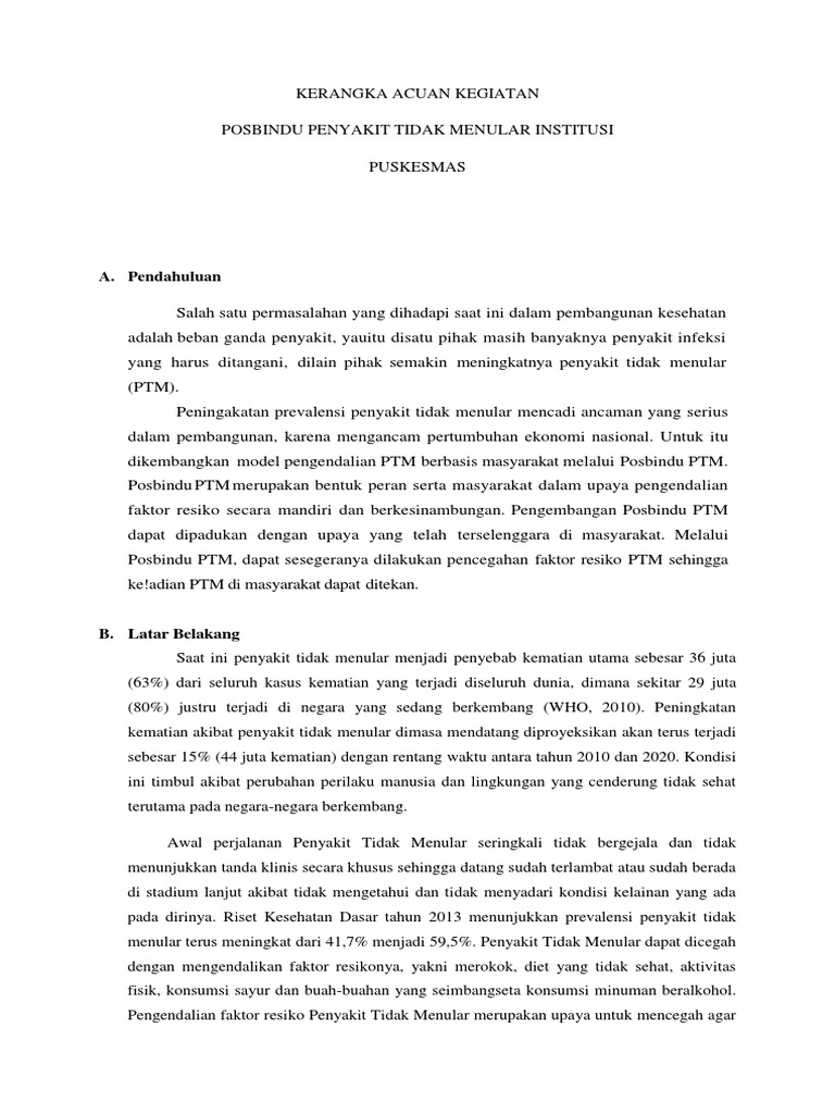 Logo Posbindu PTM untuk Kesehatan Masyarakat | PDF