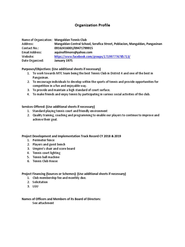 Organization Profile | PDF
