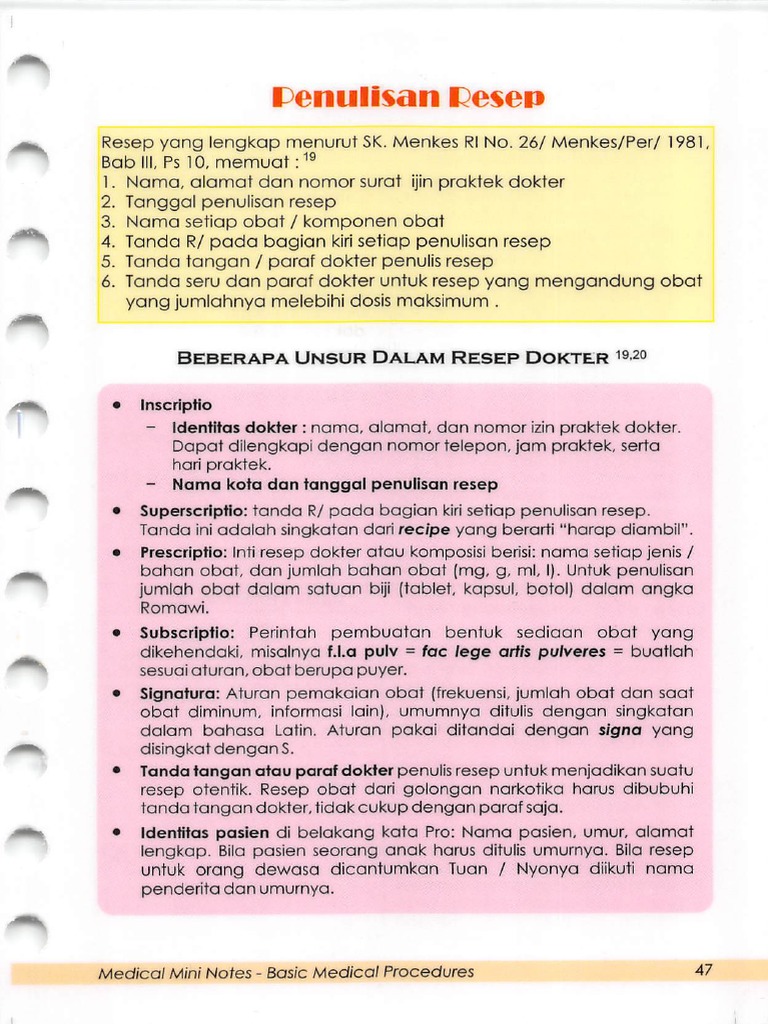 Penulisan Resep | PDF