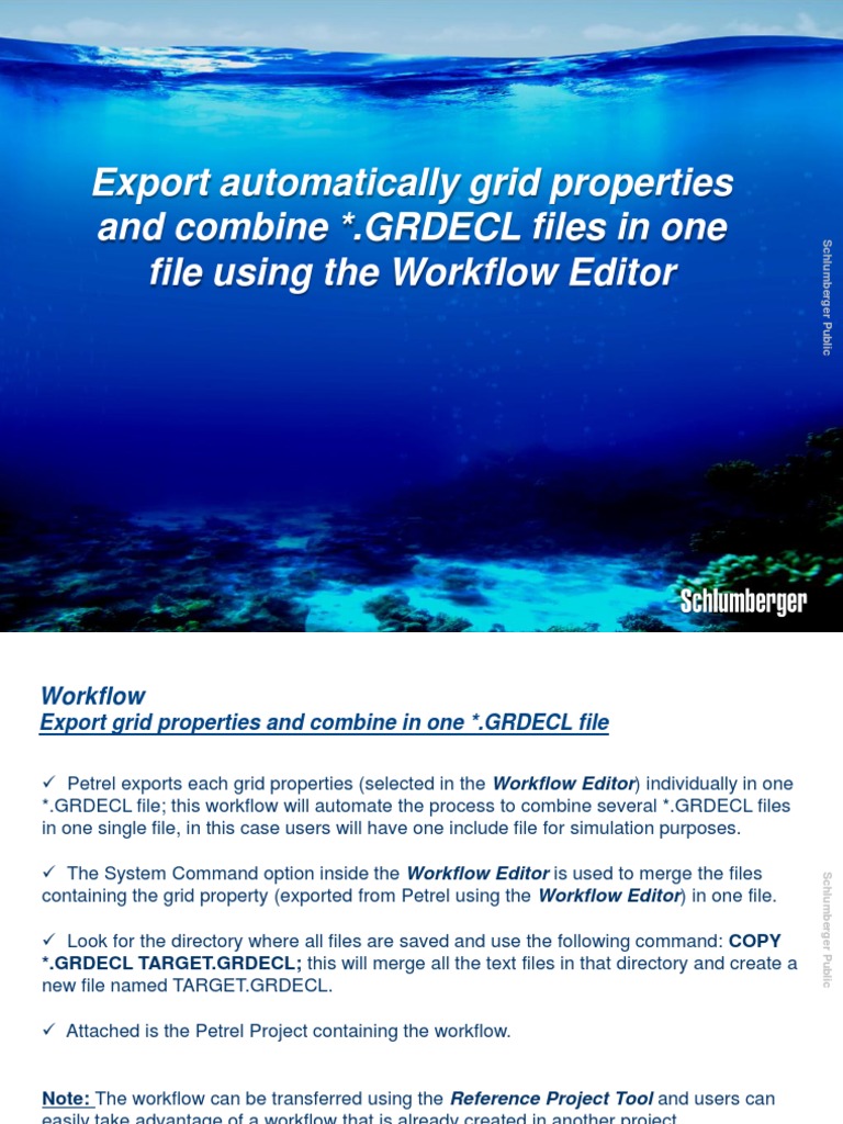 Export Automatically Grid Properties and Combine .GRDECL Files in One File Using The Workflow ...