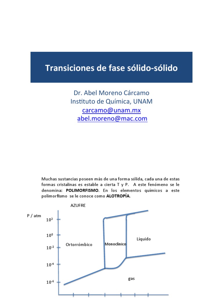 Transiciones de Fase Solido Solido - 24969 PDF | PDF | Cristalografía ...