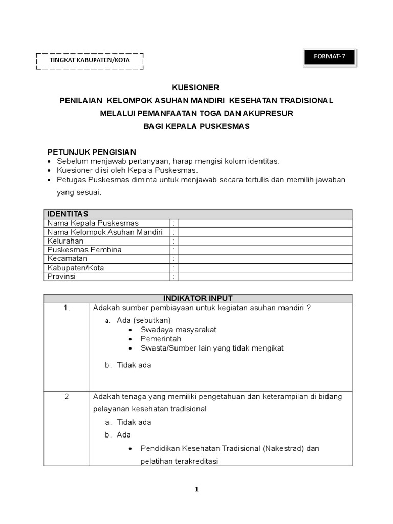 Kuesioner Lomba Toga | PDF