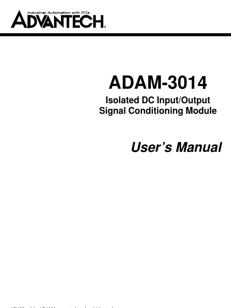 ADAM 3014 Manual | PDF | Power Supply | Amplifier