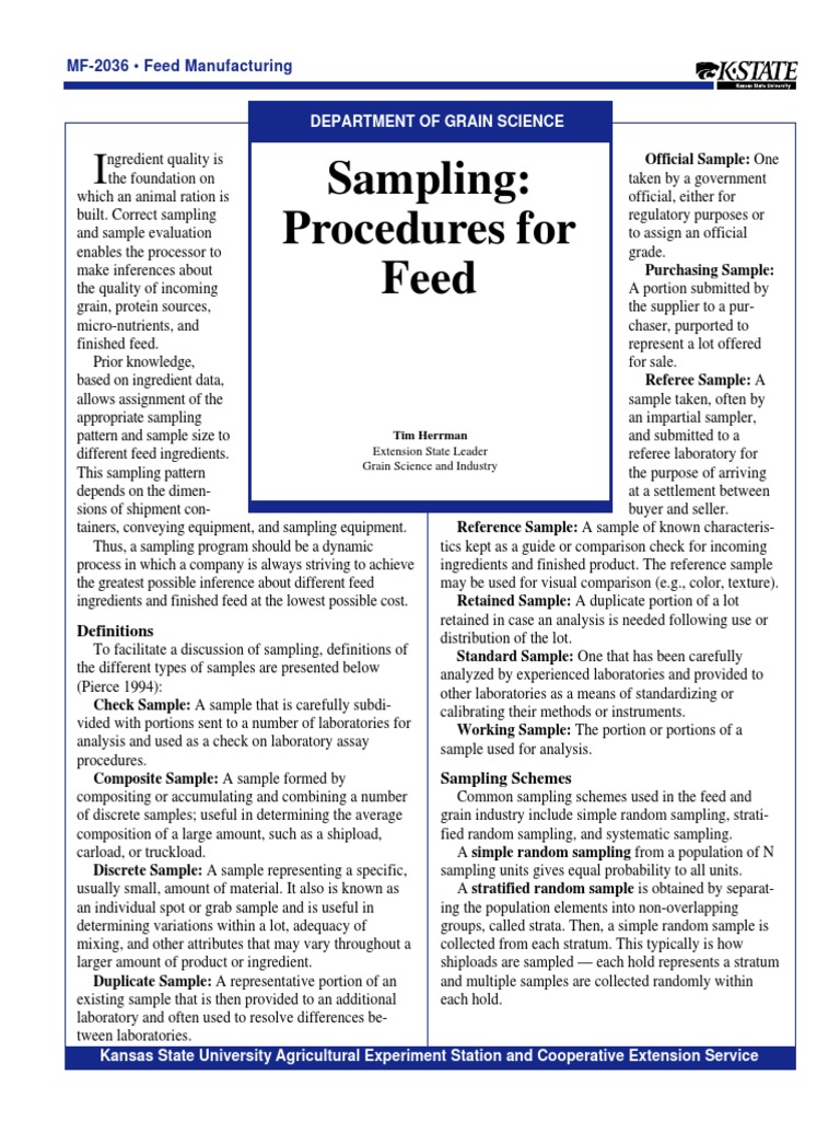 Procedures for Feed Manufacturing: Ensuring Quality Through Effective ...
