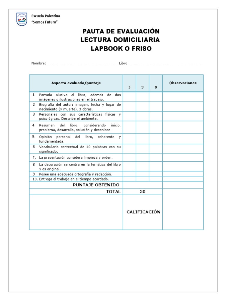 Pauta de Evaluación | PDF
