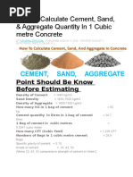 M15 PCC Mix Ratio and Quantity Calculation | PDF