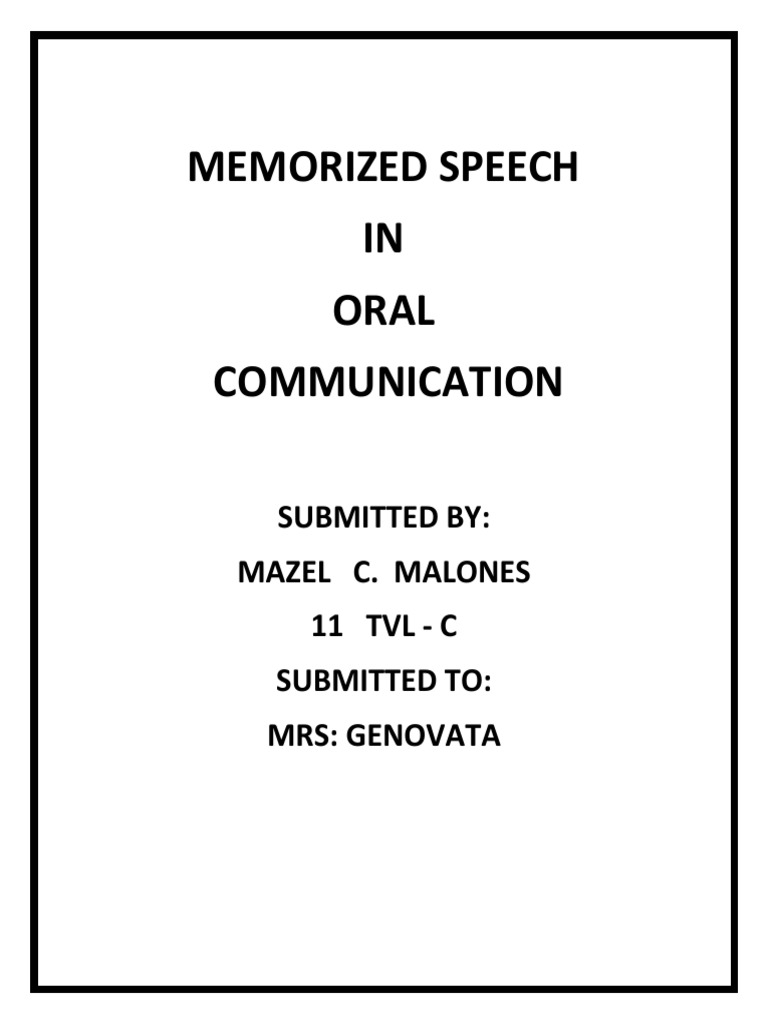Key Life Factors in Memorized Speech | PDF | Wellness