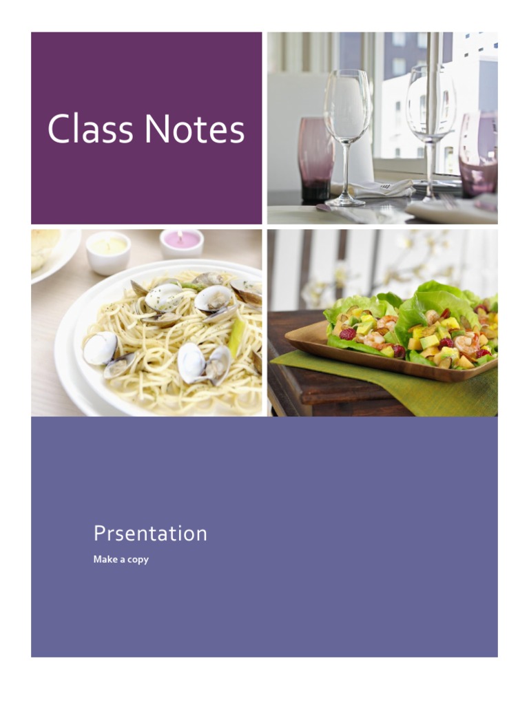 Class Notes: Prsentation | PDF