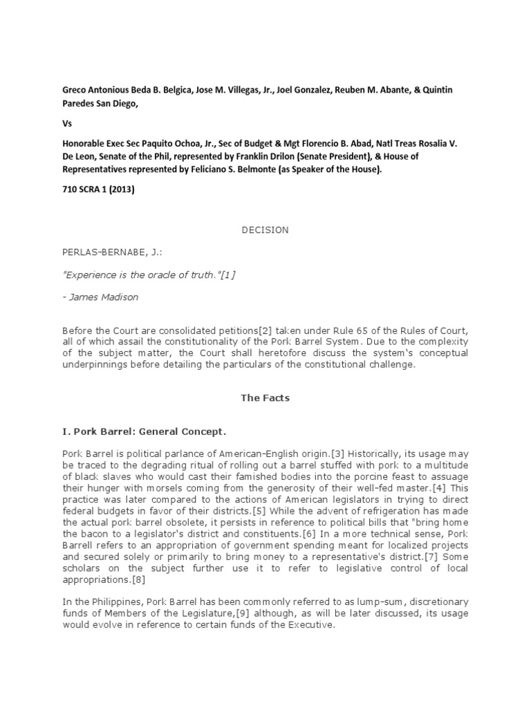 Consti - Belgica Vs Ochoa 710 SCRA 1 (2013) | PDF | Case Or Controversy Clause | Mootness