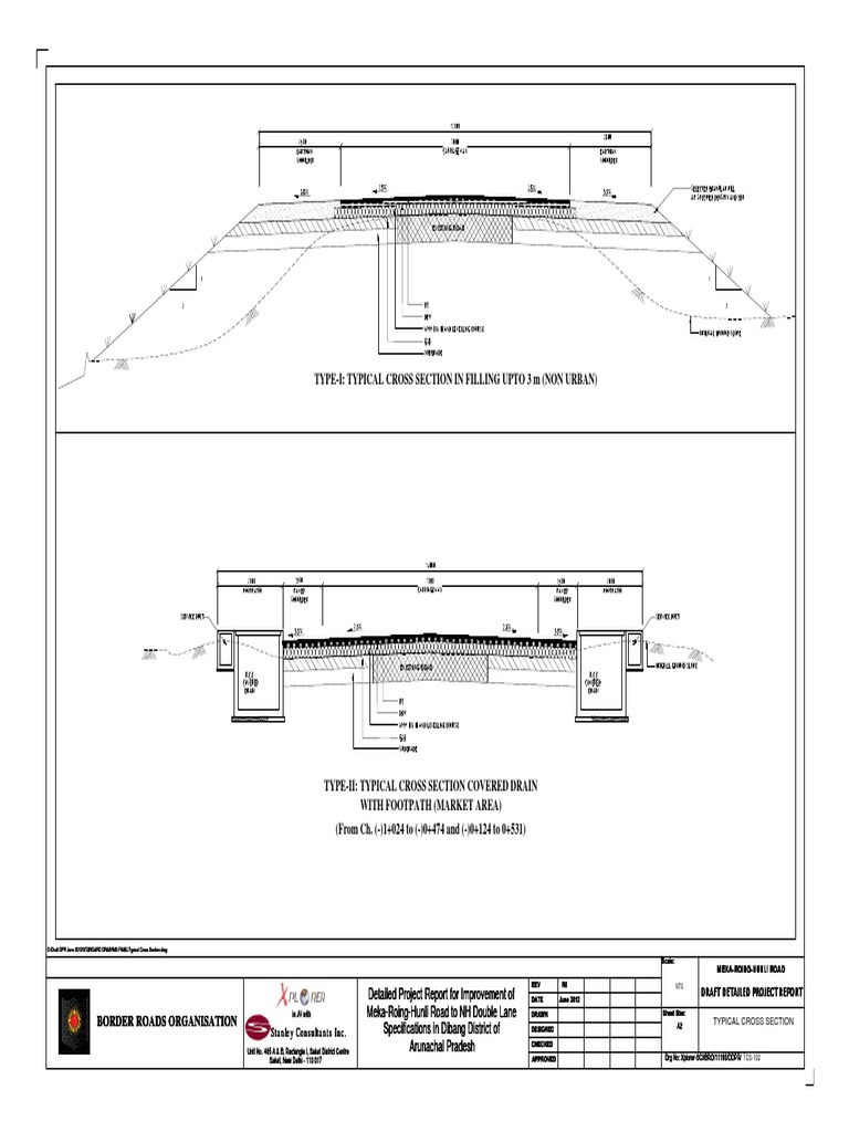 Typical Cross Section | PDF | Transport Infrastructure | Road Transport