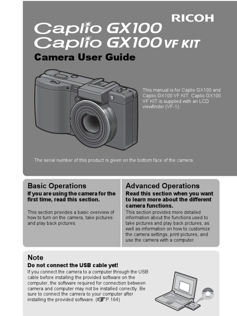 Camera User Guide: Basic Operations Advanced Operations | PDF | Digital ...