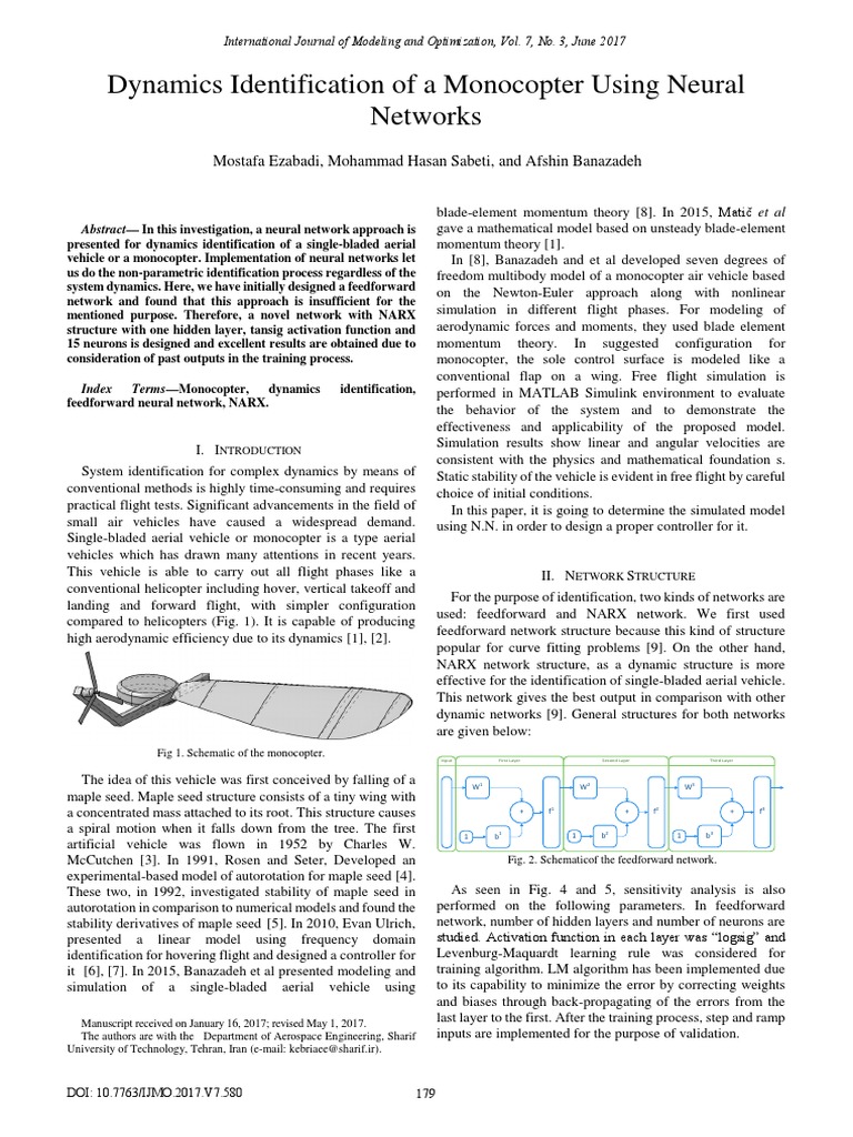 Dynamics Identification Using Neural Networks | PDF | Mathematical Model | Flight