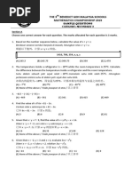 Sample Questions - Secondary 3-1 | PDF