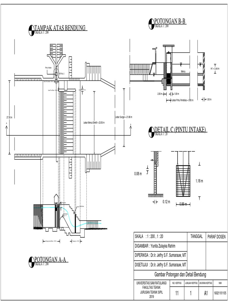 Gambar Tampak Atas Bendungan | PDF
