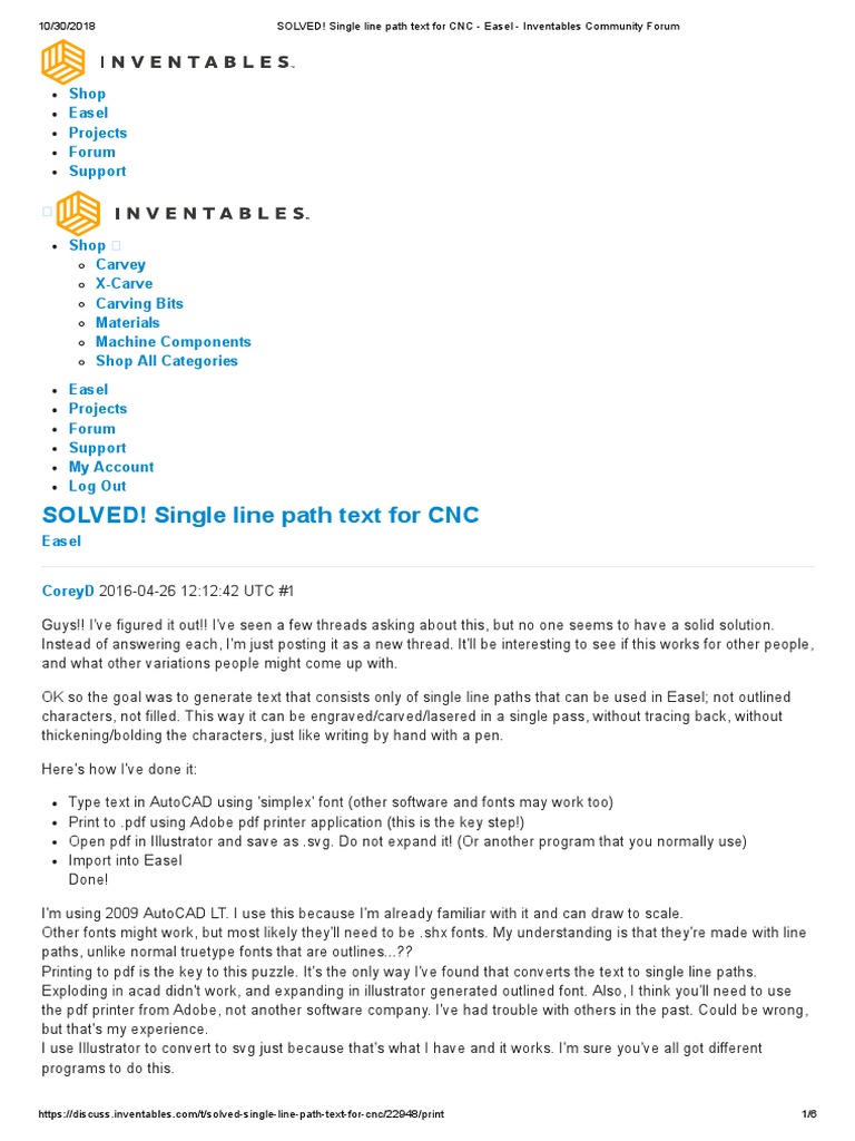 Single Line Path Text For CNC - Easel - Inventables Community Forum ...