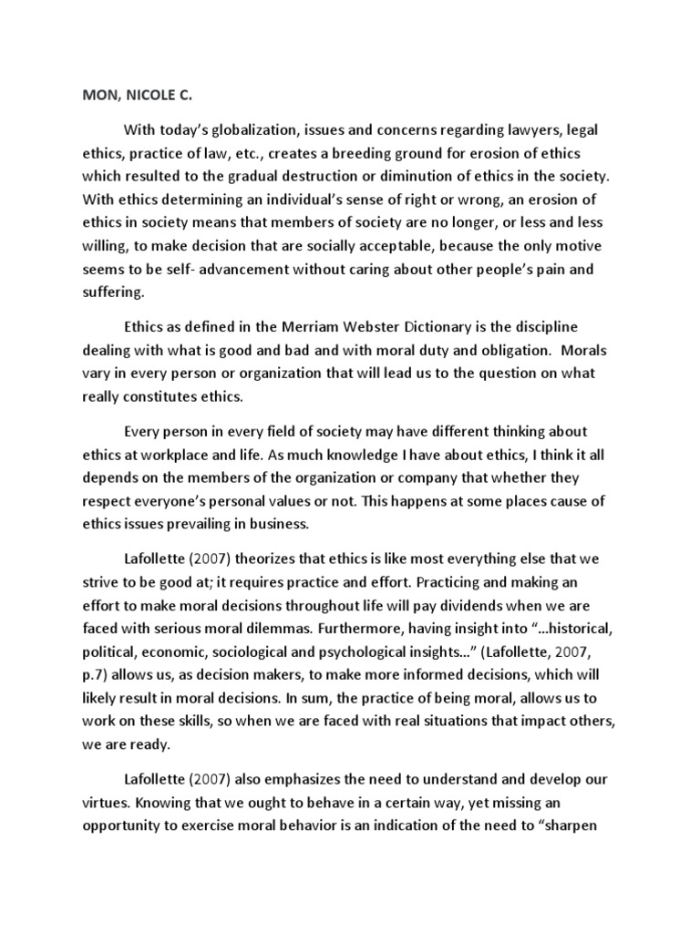 Opinion-Legal Ethics | PDF | Morality | Value (Ethics)