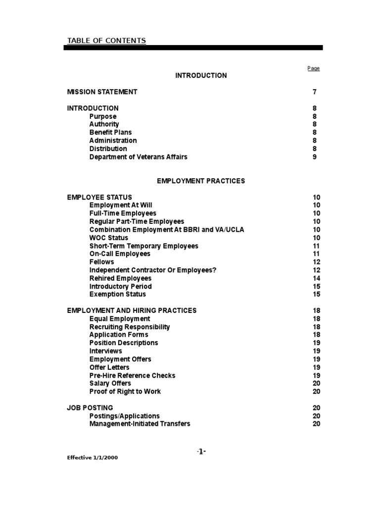 Example Hrmanual | PDF | United States Department Of Veterans Affairs ...