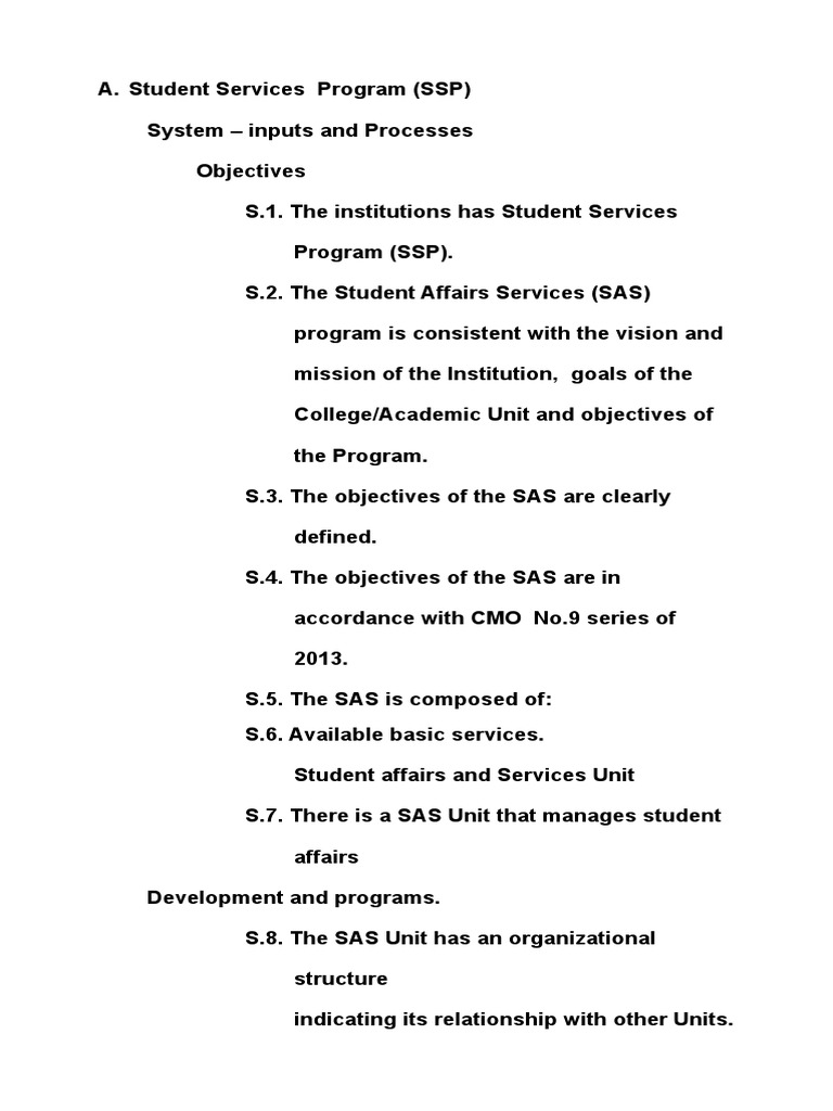 A. Student Services Program (SSP) | PDF | Business | Cognition