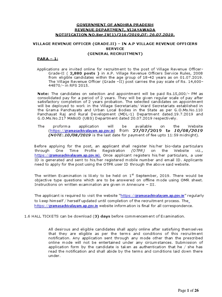Village Revenue Officer PDF | PDF
