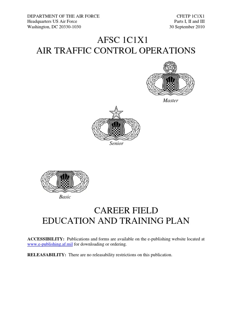 Afsc 1C1X1 Air Traffic Control Operations: Master | PDF | Air Traffic ...