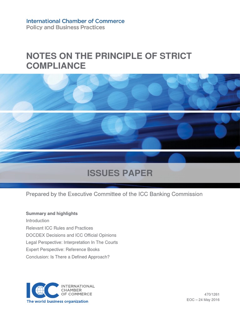 Strict Compliance in Documentary Credits | PDF | Letter Of Credit ...