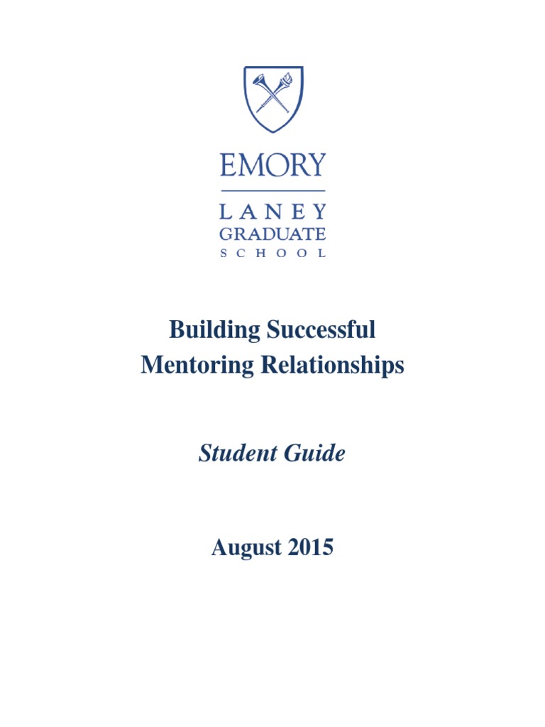 Mentoring Guide Student Final Pdf Mentorship Graduate School