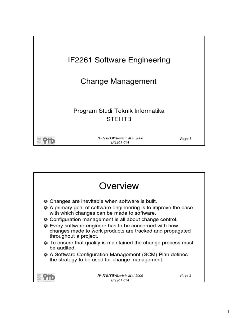 CN IF2261 Change MGMT | PDF | Version Control | Web Application
