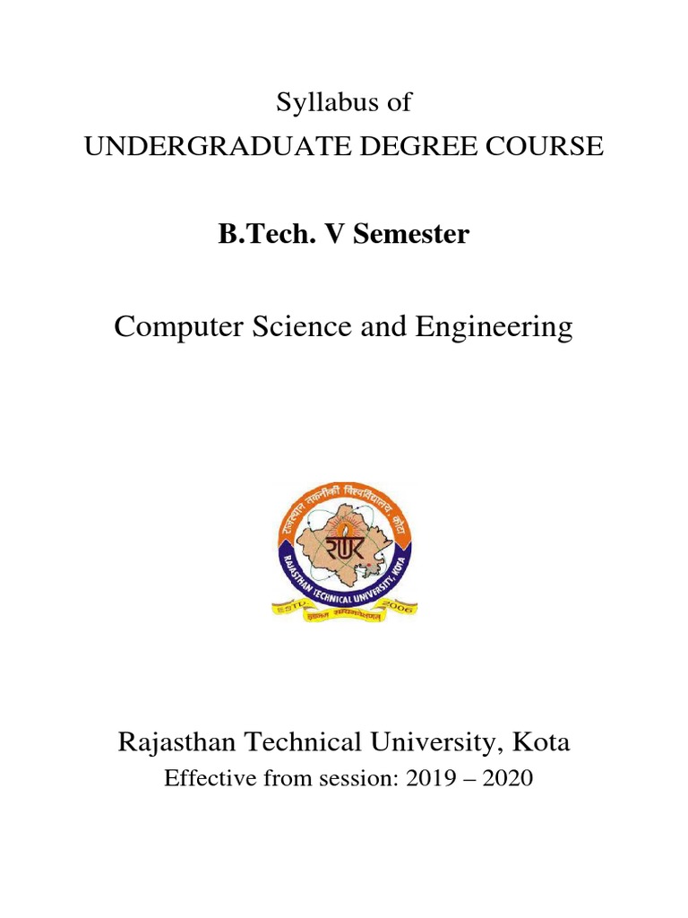 B.Tech Computer Science and Engineering Syllabus for Information Theory ...