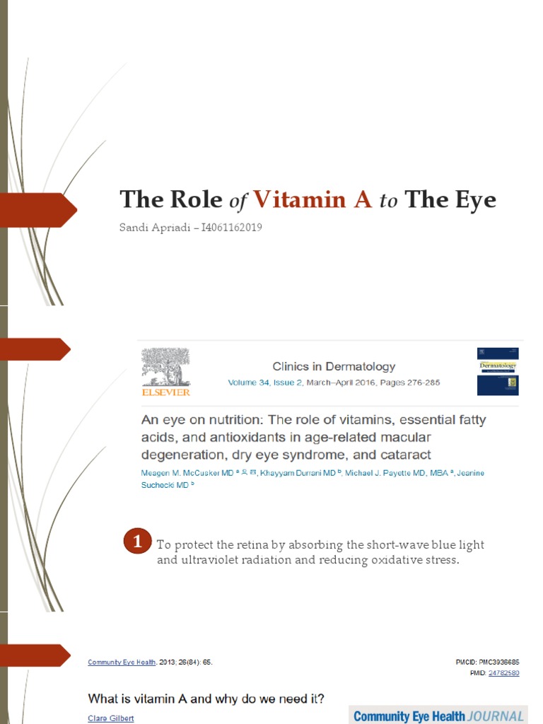 The Role of Vitamin A To The Eye | PDF