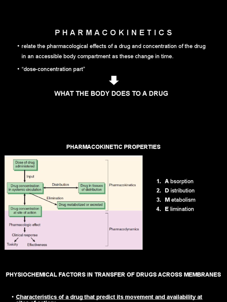 Pharmacokinetics: What The Body Does To A Drug | PDF | Pharmacokinetics ...