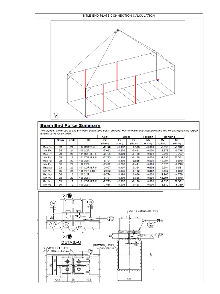 Beam Splice Connection Design Analysis | PDF | Bending | Beam (Structure)