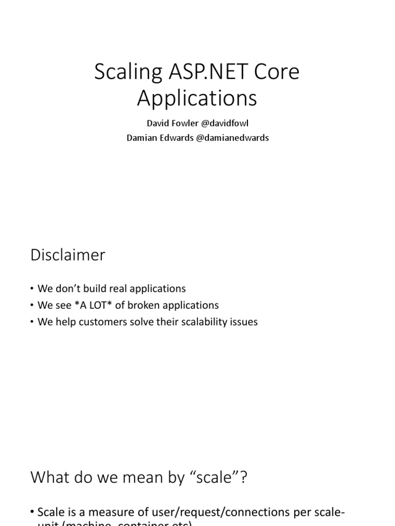 Scaling ASP.NET Core Applications Guide | PDF | Scalability | Thread ...