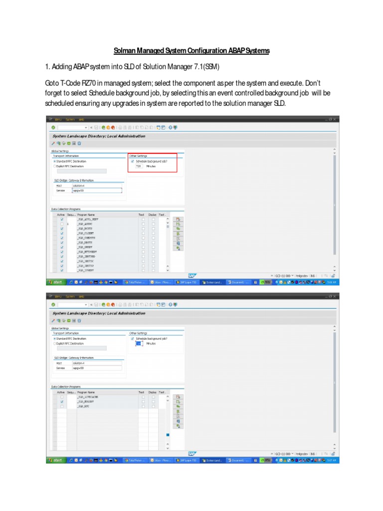 Solman Managed System Configuration ABAP Systems-Libre | PDF | Screenshot | Information Technology