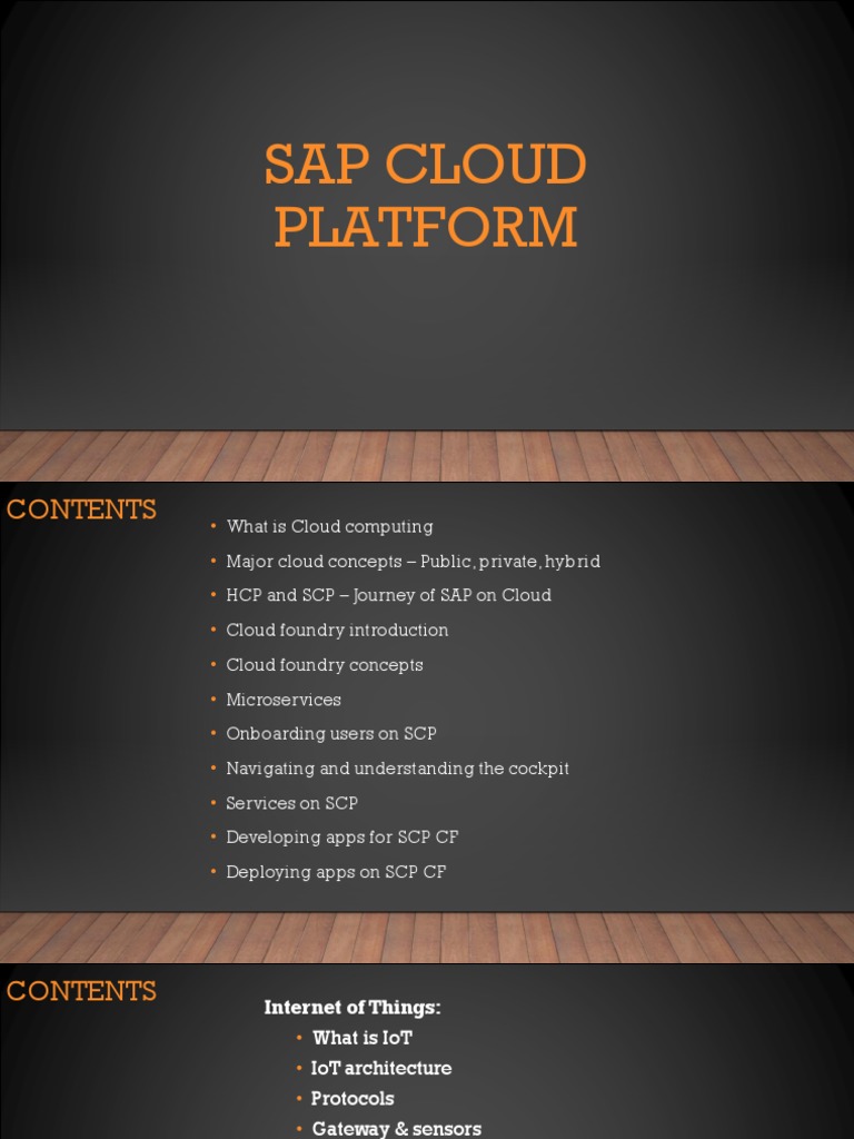 Sap Cloud Platform Online Training | PDF | Sap Se | Cloud Computing