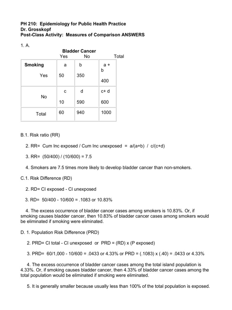 Measures of Comparison ANSWERS | PDF