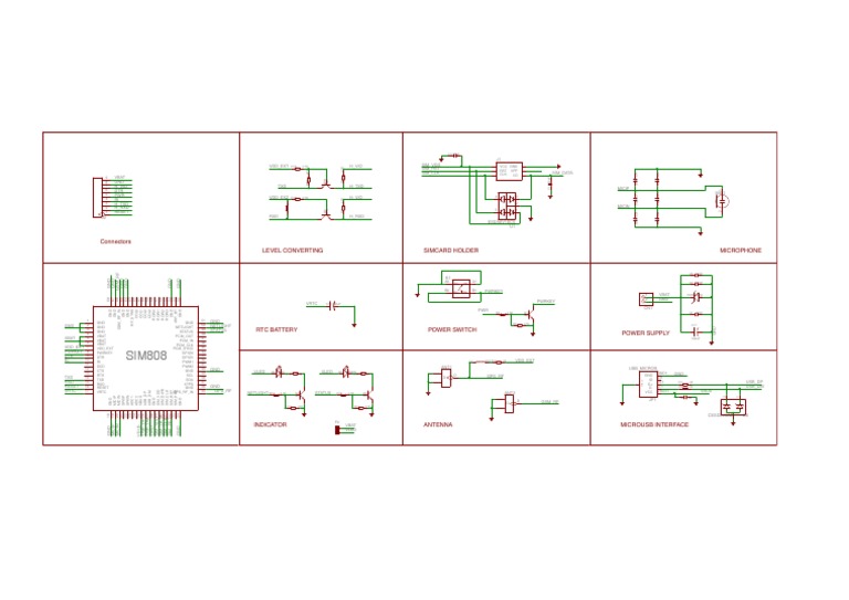 SIM808 LoNet Design Schematic | PDF