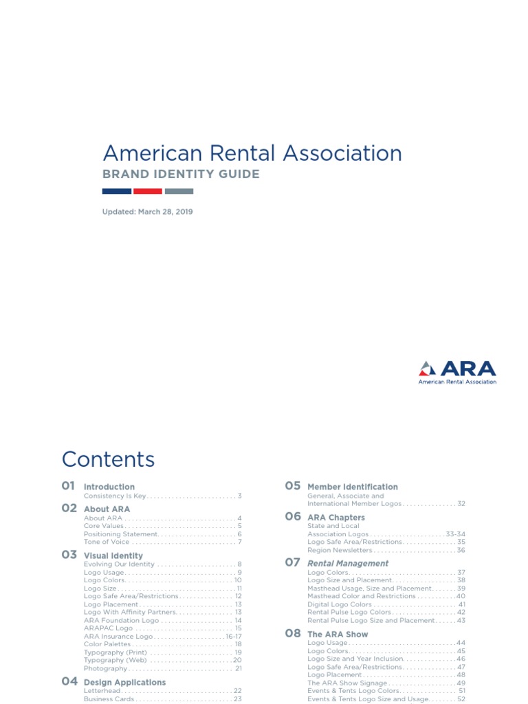 ARA Brand Guide V11 3.28.19 PDF | PDF | Arial | Logos