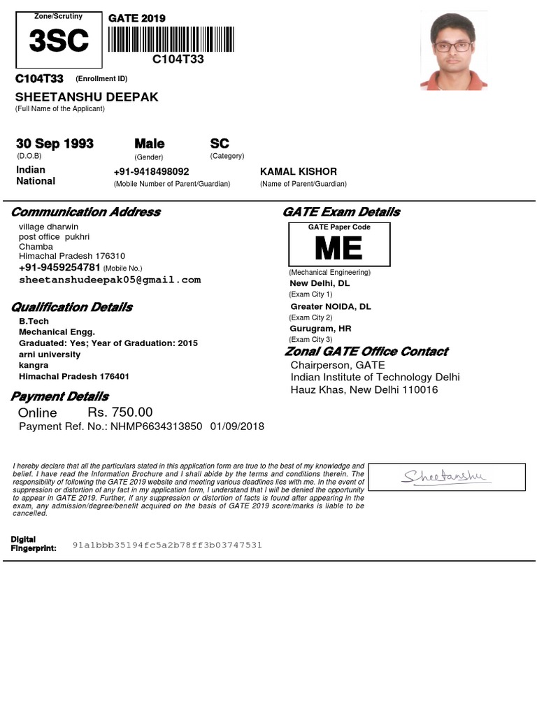 C 104 T 33 Applicationform | PDF