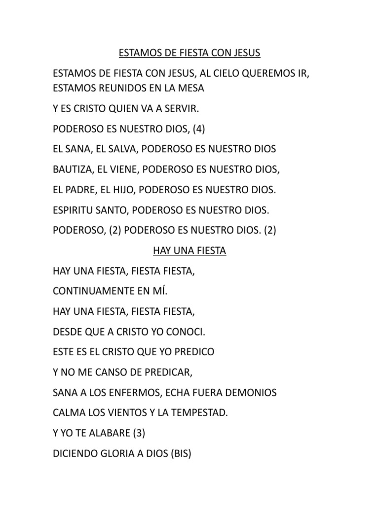 Estamos de Fiesta Con Jesus | PDF