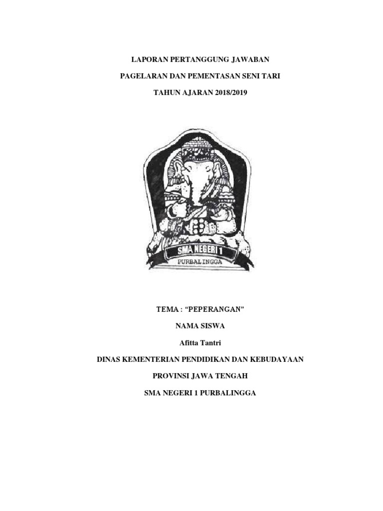 Pagelaran Seni Tari: Peperangan 2019 | PDF