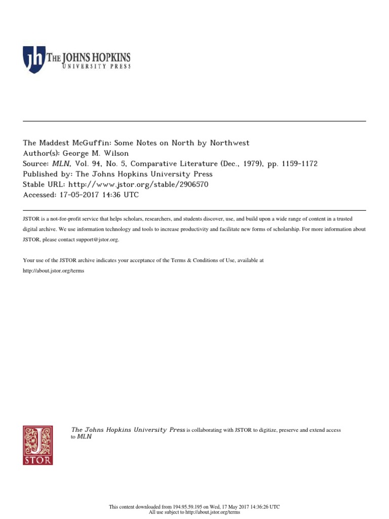 Wilson - The Maddest MacGuffin | PDF | Alfred Hitchcock