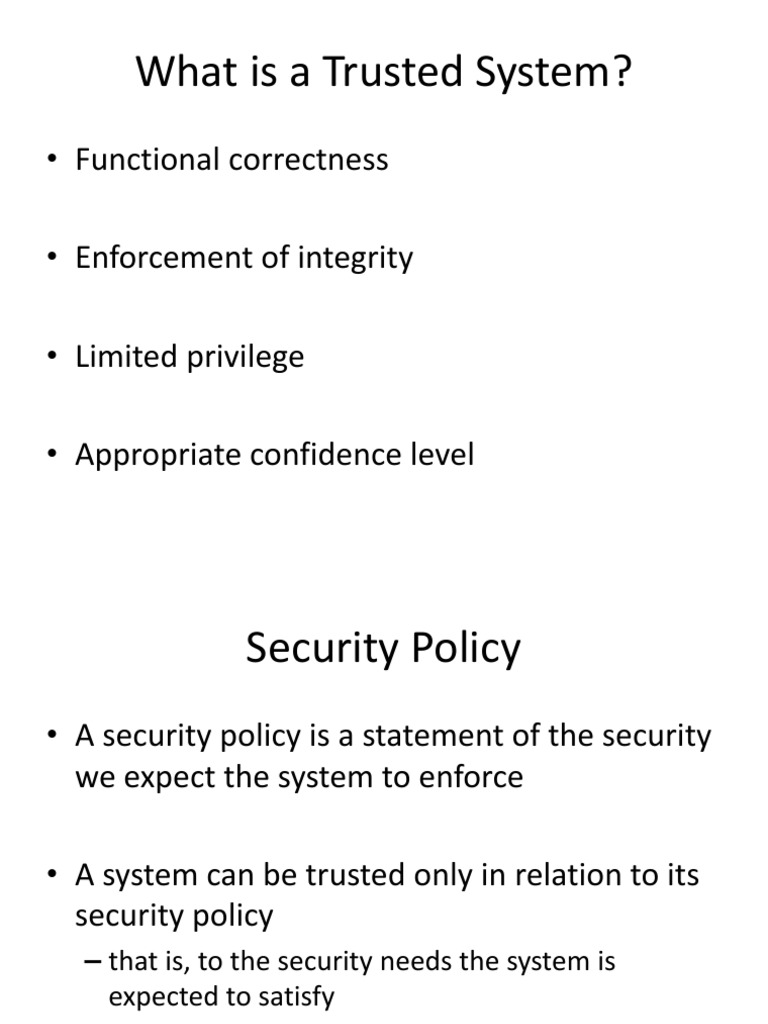 Models of Security in Trusted Operating Systems | PDF | Kernel ...