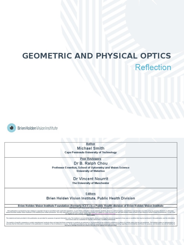 Geometric and Physical Optics: Reflection | PDF | Lens (Optics) | Reflection (Physics)