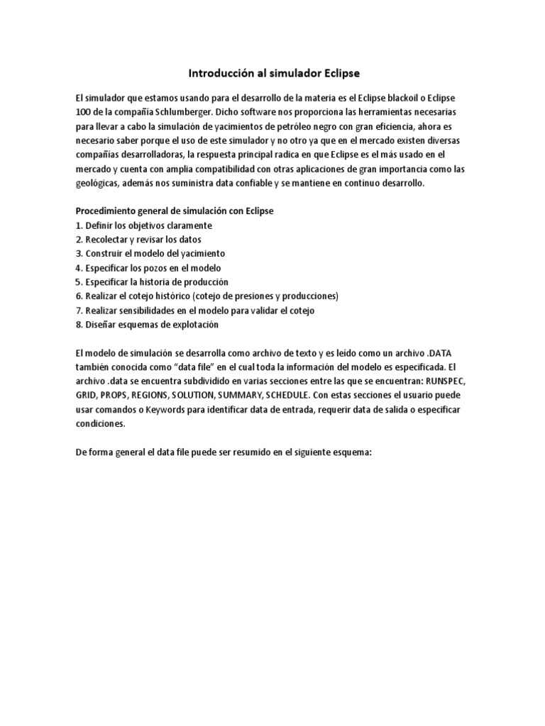 Introducción Al Simulador Eclipse 100 Pdf Archivo De Computadora