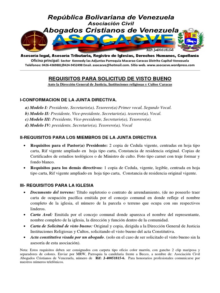 Requisitos para Solicitud de Visto Bueno | PDF | Gobierno Requisitos para Solicitud de Visto Bueno | PDF | Gobierno