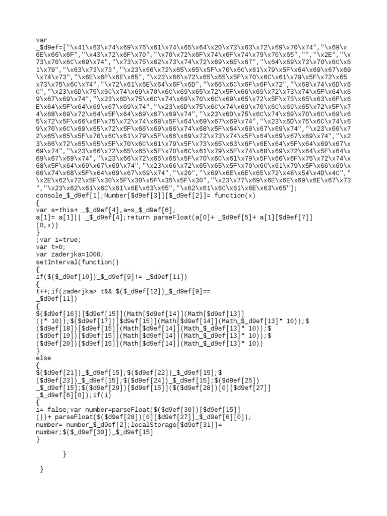 Decrypting an Obfuscated JavaScript Code Snippet | PDF | X86 Architecture | Intel