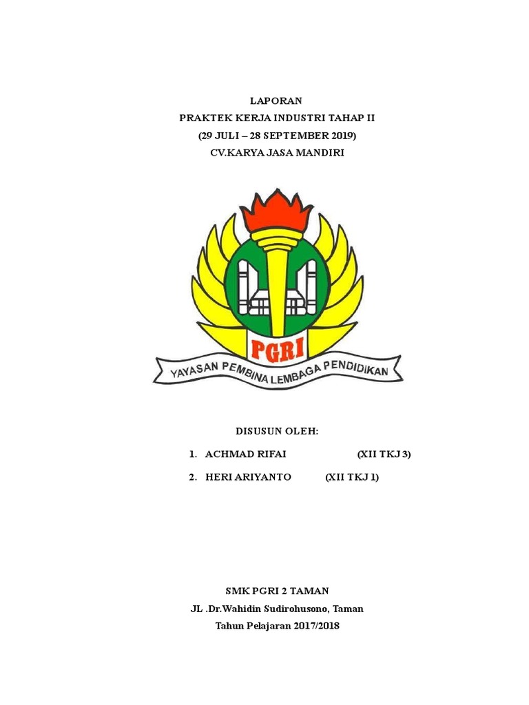 Contoh Laporan PKL Jurusan TKJ | PDF
