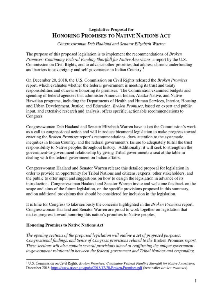 Warren Native American Plan - Legislative Proposal - 8.15.2019 | PDF ...